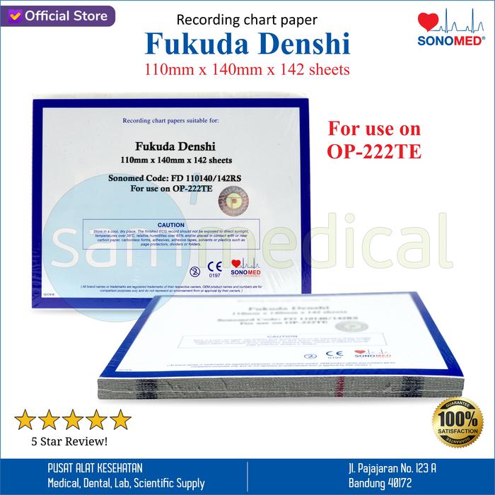 Jual Sonomed Kertas ECG EKG Fukuda Denshi 110mm x 140mm x 142sheet ...