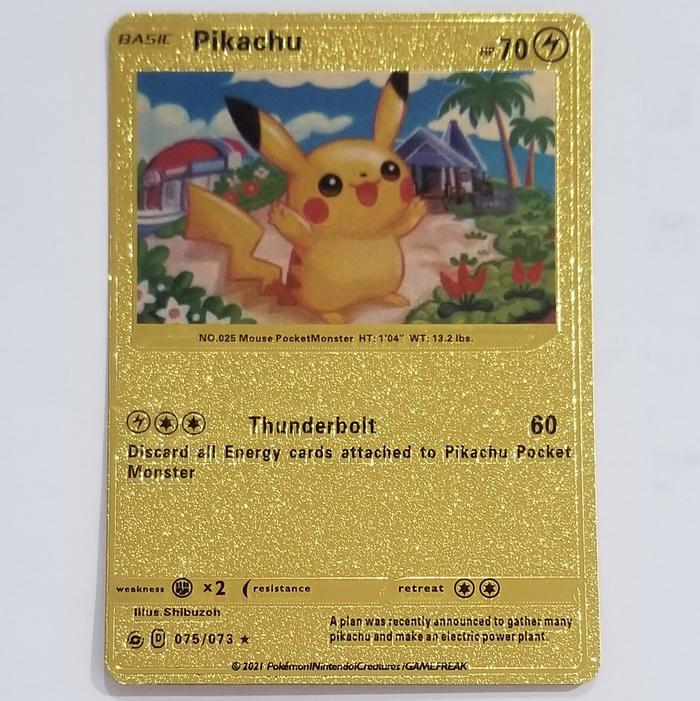 Jual Kartu Pokemon Pikachu Vmax V Evolution Mega GX Emas Gold Card ...