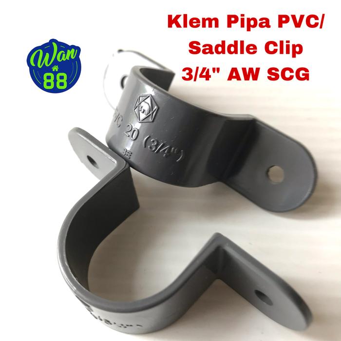 Jual Klem Pipa PVC 3/4" / Saddle Clip 3/4" AW SCG - Kota Surabaya - Wan Shop 88 | Tokopedia