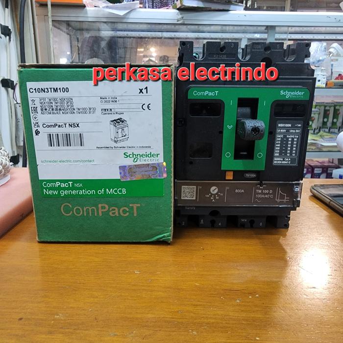 Jual MCCB SCHNEIDER NEW NSX100N 3P 100A 50KA C10N3TM100 - Jakarta Pusat ...