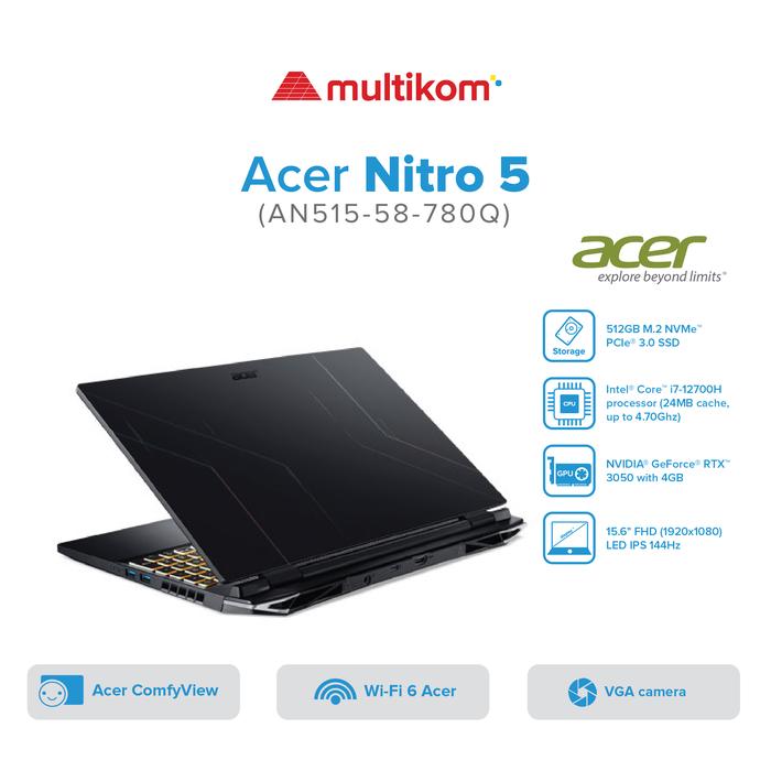 Promo ACER NITRO AN515 58 780Q i7-12700H 16GB 512GSSD RTX 3050 WIN11 ...