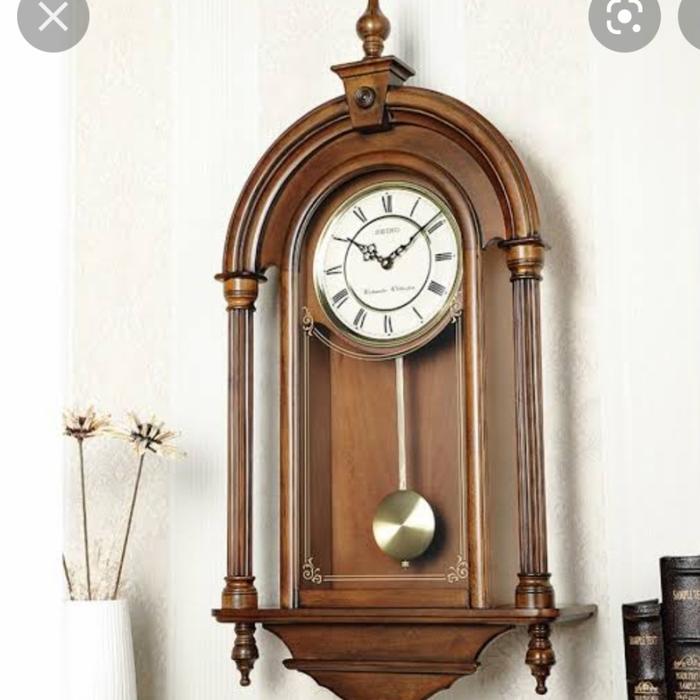 Jual Jam Dinding Japan SEIKO QXH075 QXH075B Pendulum Dual Chime ...