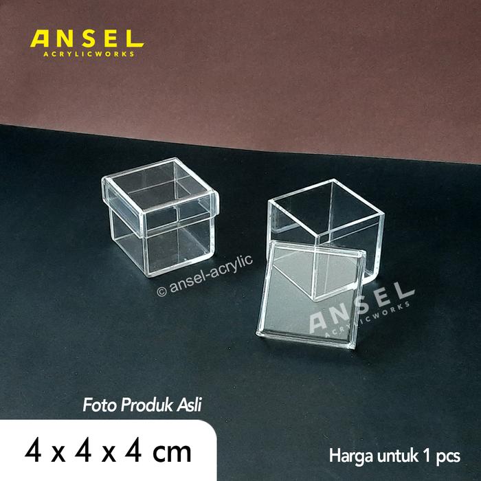 Promo Box Akrilik Multifungsi 4x4x4 cm - Acrylic Gift Case, Dekorasi ...