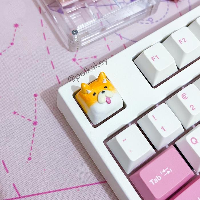 Jual Shiba Artisan Keycap / Keycaps for Mechanical Keyboard - Clay ...