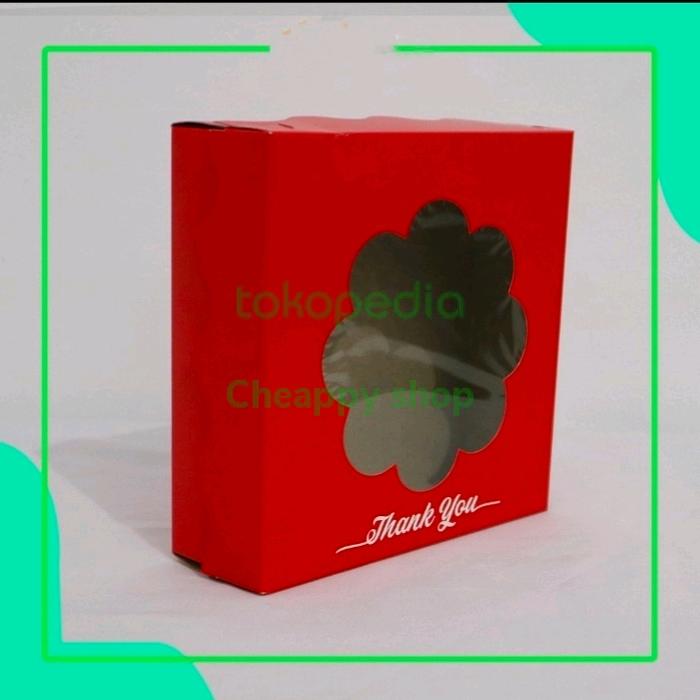Jual Box Kue 22x22 Box Merah Box Natal 22x22 Box Kue Brownies Box Imlek ...