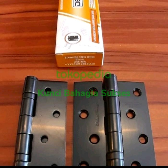 Jual ENGSEL KUPU DEKKSON ESS DL-4x3x3mm 4BB BK BLACK HINGES ENGSEL ...