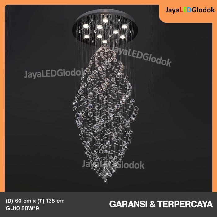Jual Lampu Plafon Gantung Kristal Minimalis Ruang Tamu Void Tangga ...