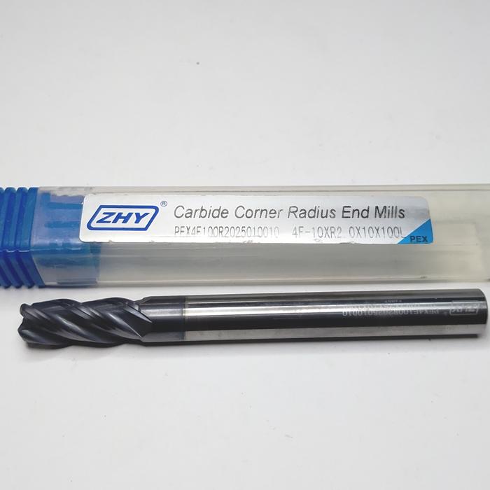 Jual Endmill 10mm Cornes Radius R2 Flut 4 carbide Enmil D10mm R2 ...