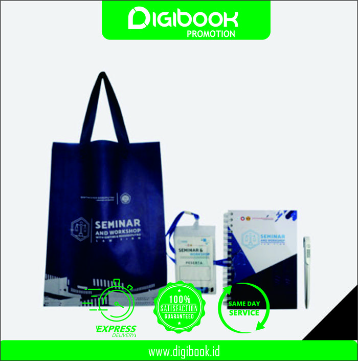 Jual Paket Souvenir seminar kit- Tas, Notebook Spiral, Pen dan Cocard ...
