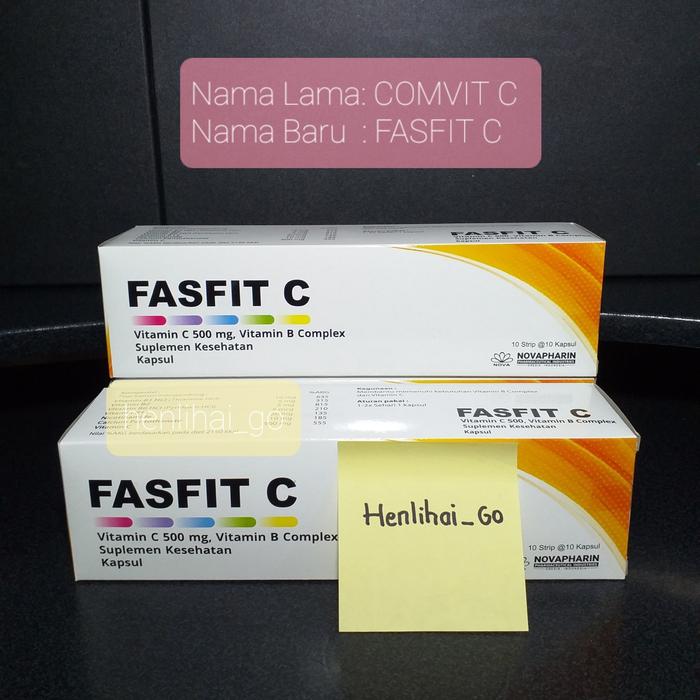 Jual FASFIT C (Vitamin C 500 mg, B Complex Produksi Novapharin ...