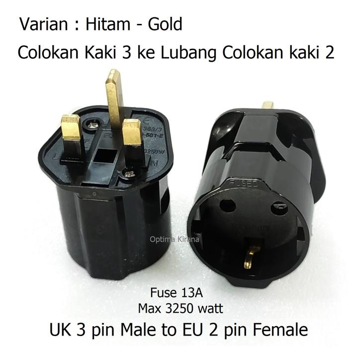 Jual COLOKAN AC OVER STEKER Travel Adapter KAKI 3 UK Uni Emirat Arab ...
