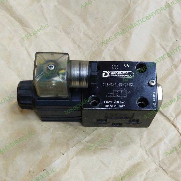 Jual SOLENOID HYDRAULIC VALVE DUPLOMATIC DL3-TA/10N-D24K1 DC24V - Jakarta Barat - AAG PNEUMATIC ...