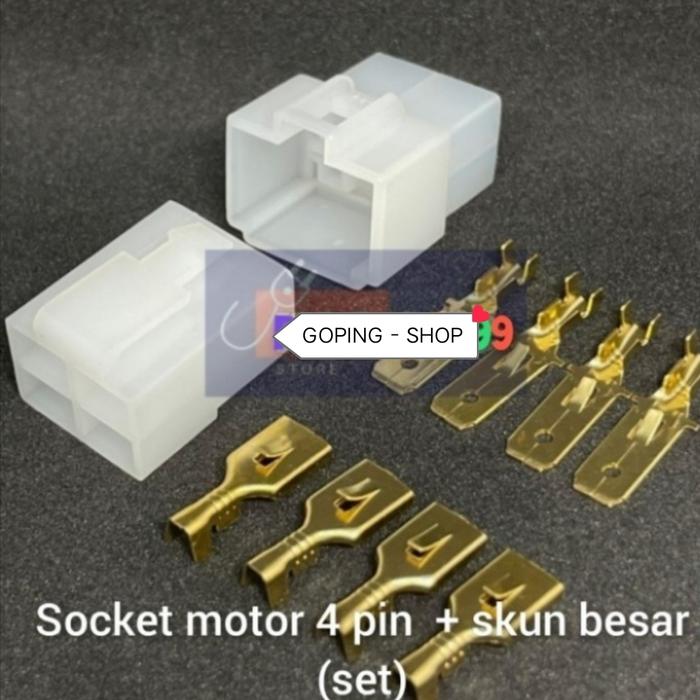 Jual Socket Motor 4Pin Besar / Soket Motor Konektor Skun Motor ...