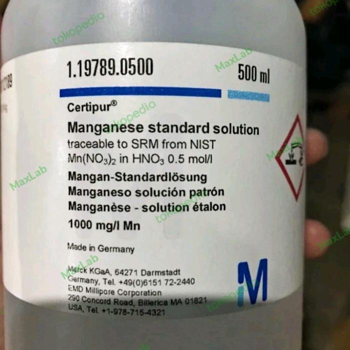 Jual Larutan standar Mangan, Manganese standard solution, Merck, 500 ml ...