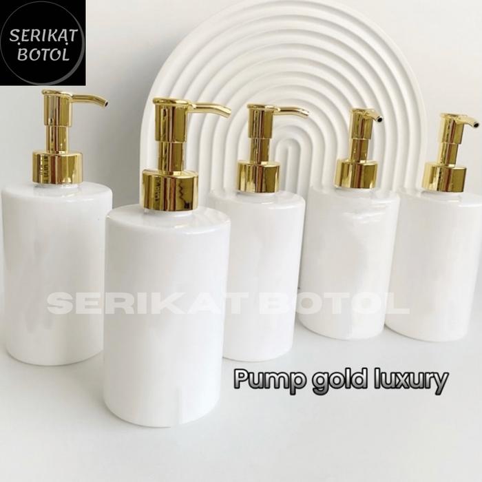 Jual BOTOL RF DIOLY 250ML PUTIH PUMP CLIP OIL GOLD LUXURY PET 250 ML ...