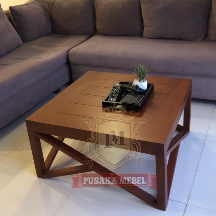 Jual meja tamu kotak kayu minimalis, coffe table kayu, meja kopi kayu ...
