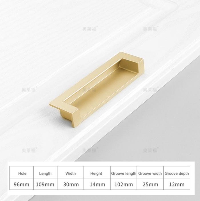 Jual Gagang Pintu Lemari Laci Hidden Handle Modern - Silver-160mm ...