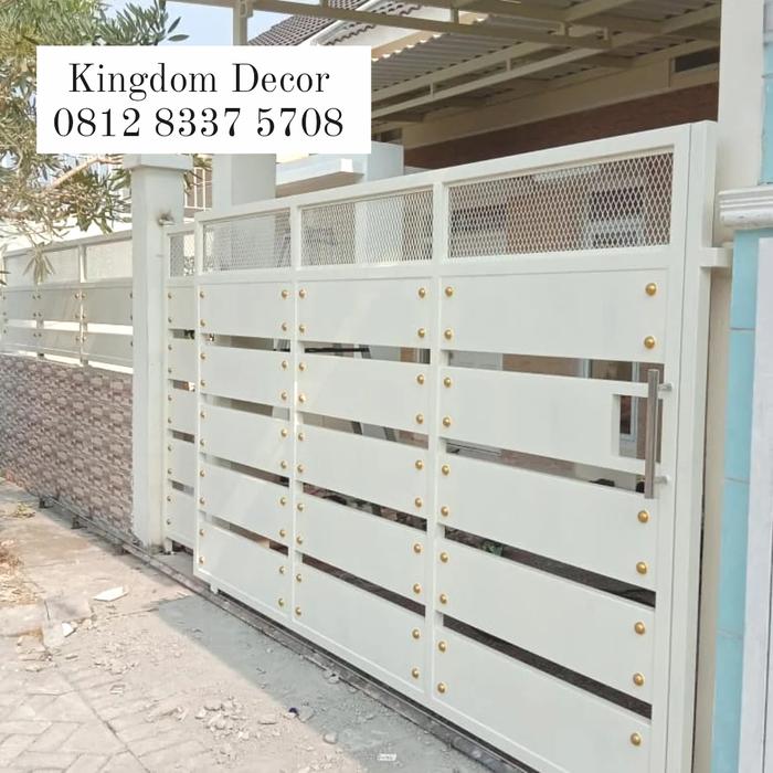 Jual PAGAR BESI PLAT ESER KOMBINASI RAM EXPANDED METAL MODEL SLIDING ...