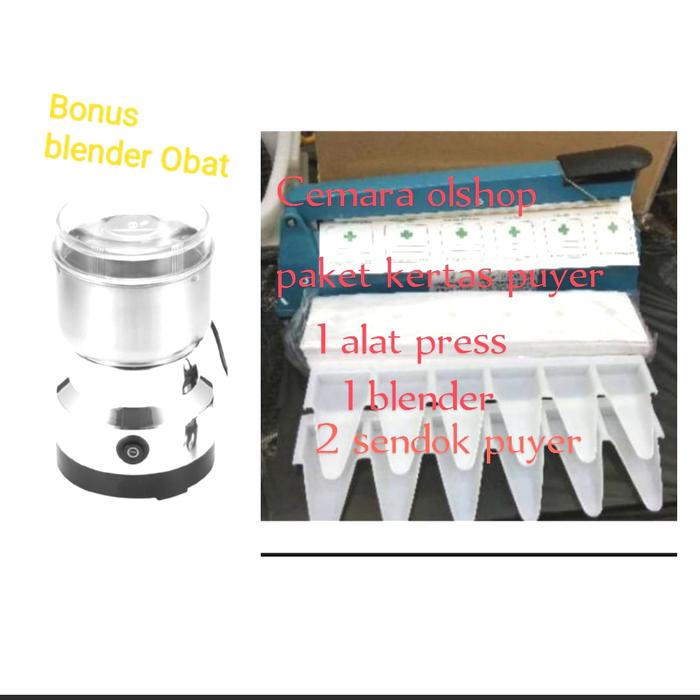 Jual paket 1 alat press 1 blender,2 sendok puyer,2 kertas puyer - Kota ...