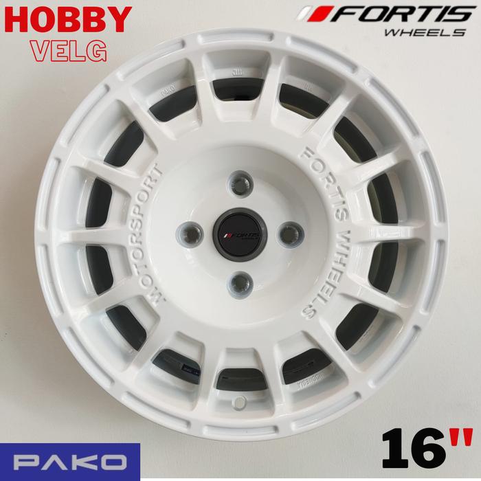 Jual VELG FORTIS WHEELS BY PAKO PRW 16 R16 x 7 4H 114,3 38 RACING WHITE ...