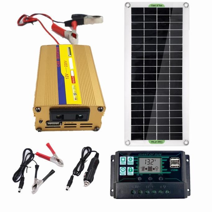 Jual 220V Solar Power System 50W Solar Panel 500W Inverter 60A ...