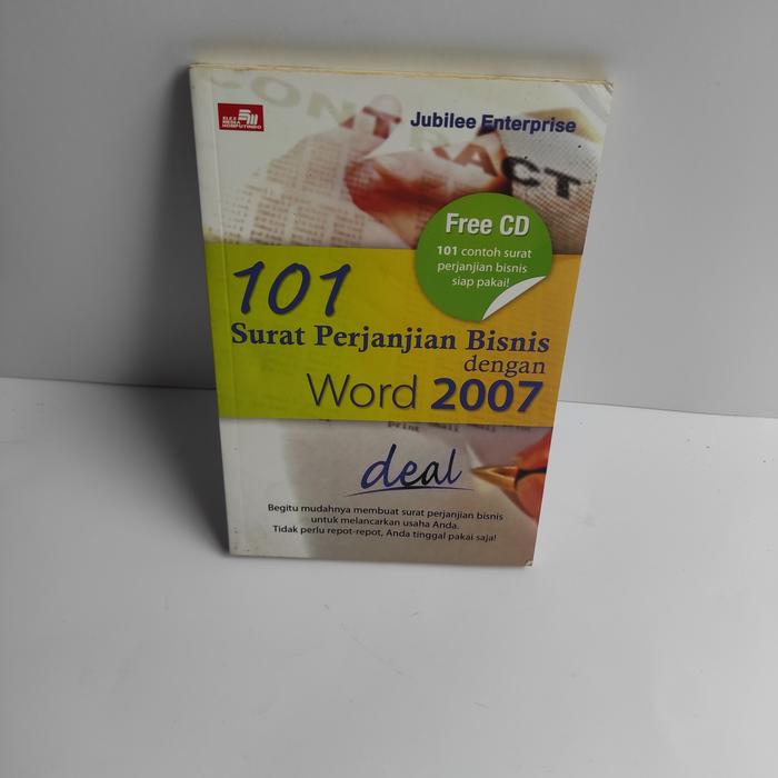 Jual 101 SURAT PERJANJIAN BISNIS DENGAN WORD 2007 - JUBILEE ENTERPRISE ...
