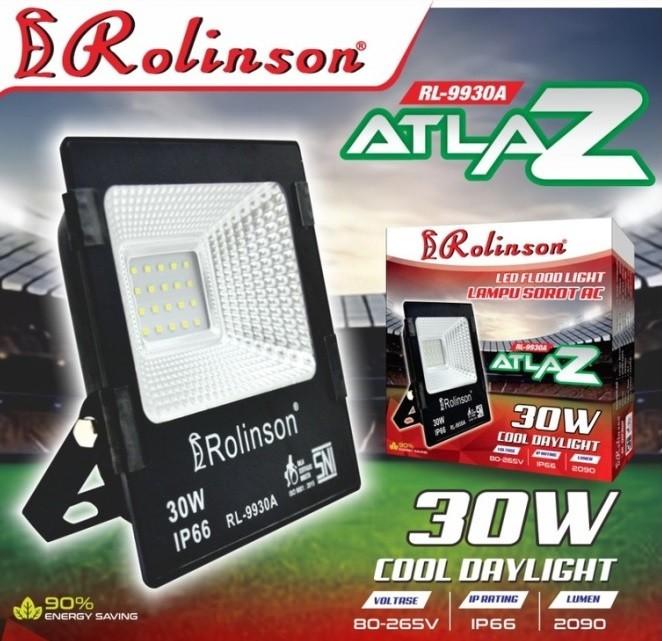 Jual Lampu Sorot LED AC 30 Watt Rolinson RL-9930A Atlaz Tembak LED Listrik - Jakarta Utara ...