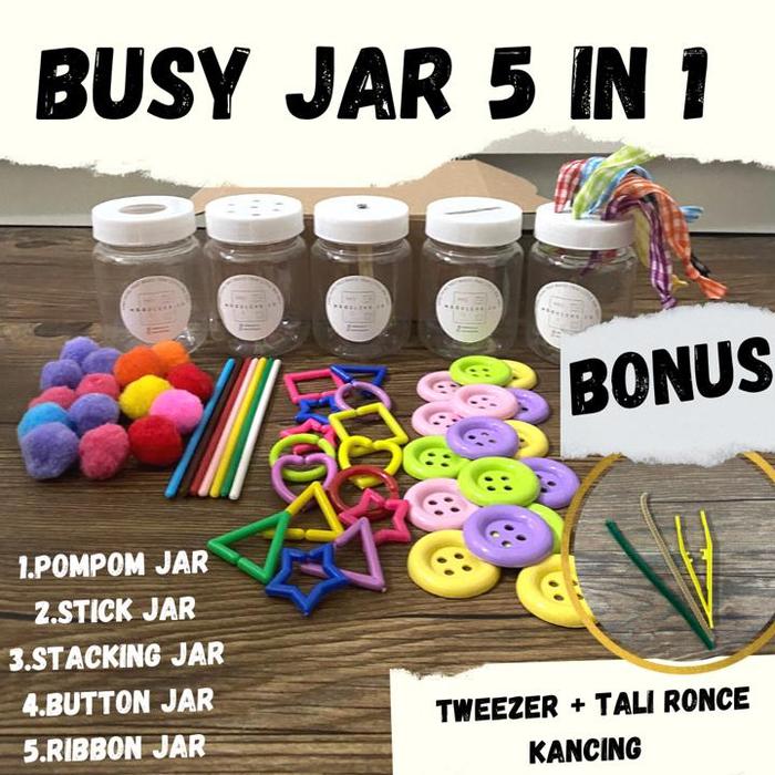 Jual Busy Jar Montessori . Mainan Anak Sensori Edukasi Anak - Jakarta ...