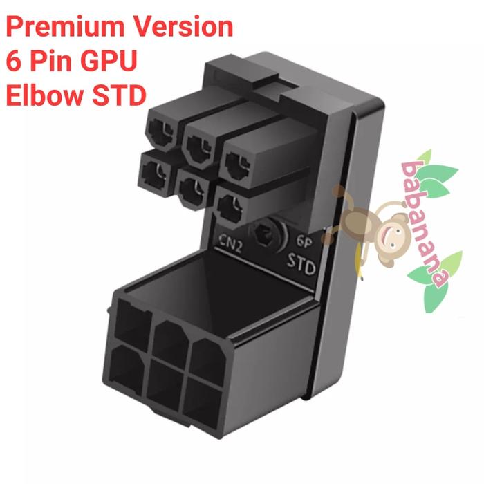 Jual 6 pin pcie GPU Elbow Standard Premium version siku vga 90 degree ...