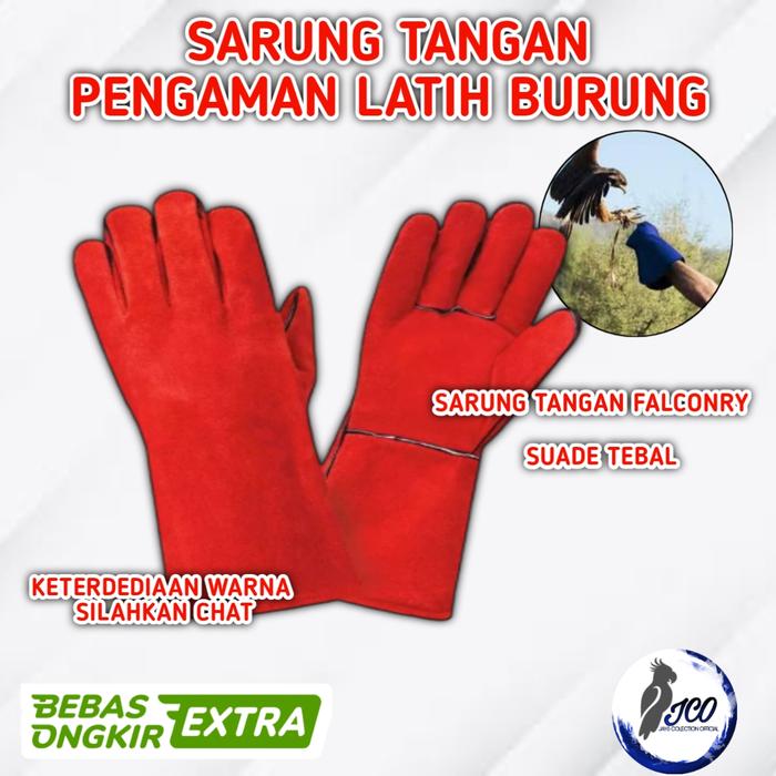 Promo SARUNG TANGAN ELANG SUADE HAND GLOVE SAFETY BURUNG HANTU FALCONRY ...
