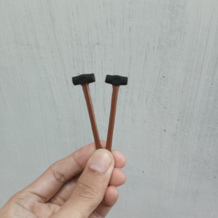 Jual aksesoris palu buat figure 1/12 kitbash shf figma weapon hammer ...