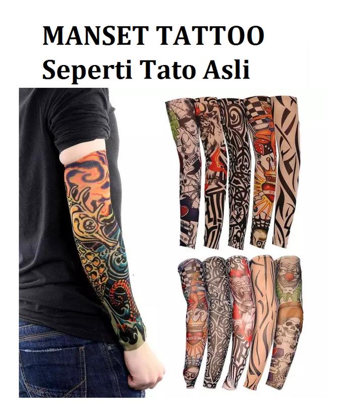 Promo Manset Tangan Tato Arm Sleeve Tatoo Tangan Pria Motor Lengan MST ...