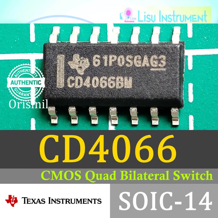 Jual CD4066BM CMOS Quad Bilateral Switch SOIC-14 Texas Instrument ...