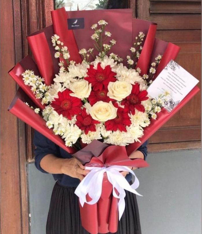 Jual BUKET BUNGA /FLOWERS BOUQUET GARBERA DAN MERAH - Kota Bandung ...