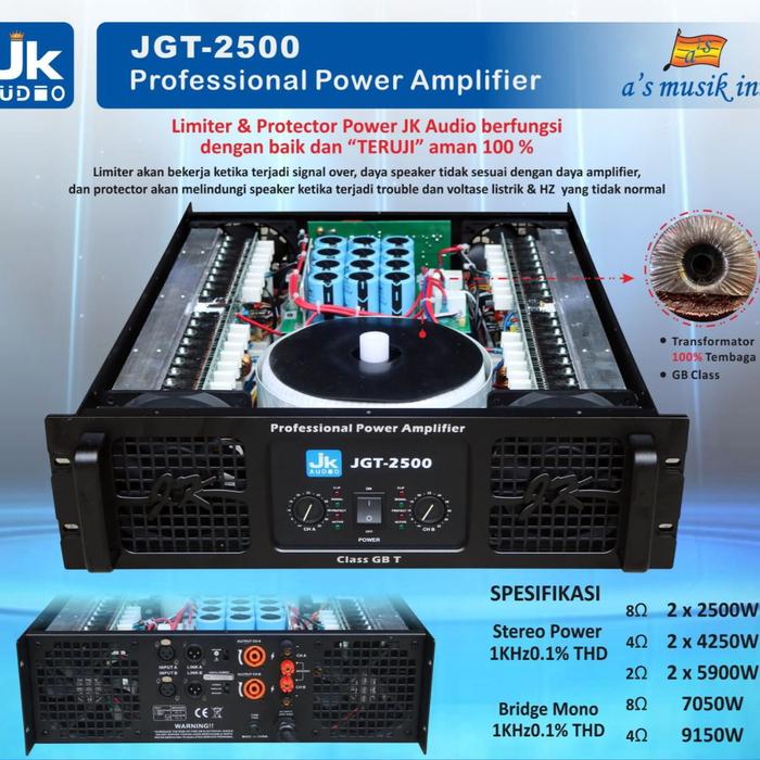 Jual Power JK Audio JGT 2500 Class GB / Power Amplifier 2500 watt - Kota Metro - Rama Swara ...