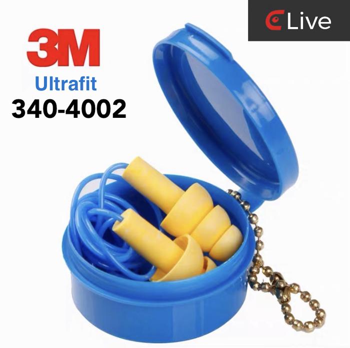 Jual 3M 340-4002 Ultrafit Earplugs penutup telinga with Casing 1 Set ...