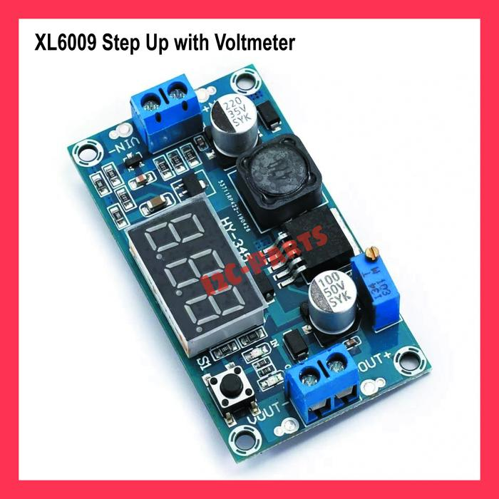 Jual XL6009 with Voltmeter DC-DC Step Up Boost Converter 4A Adjustable ...
