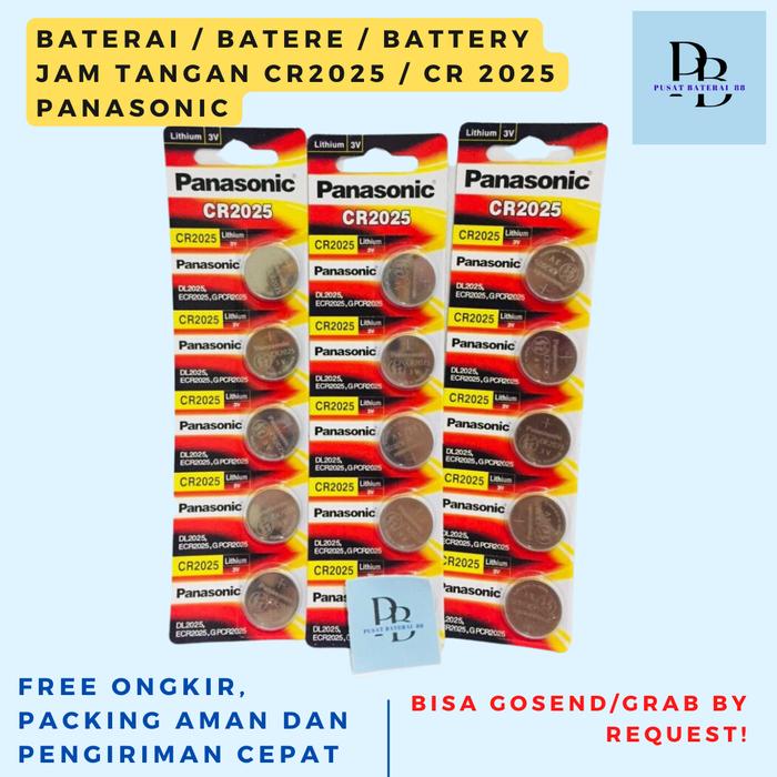 Jual Baterai / Batere / Battery Jam Tangan CR2025 / CR 2025 PANASONIC ...