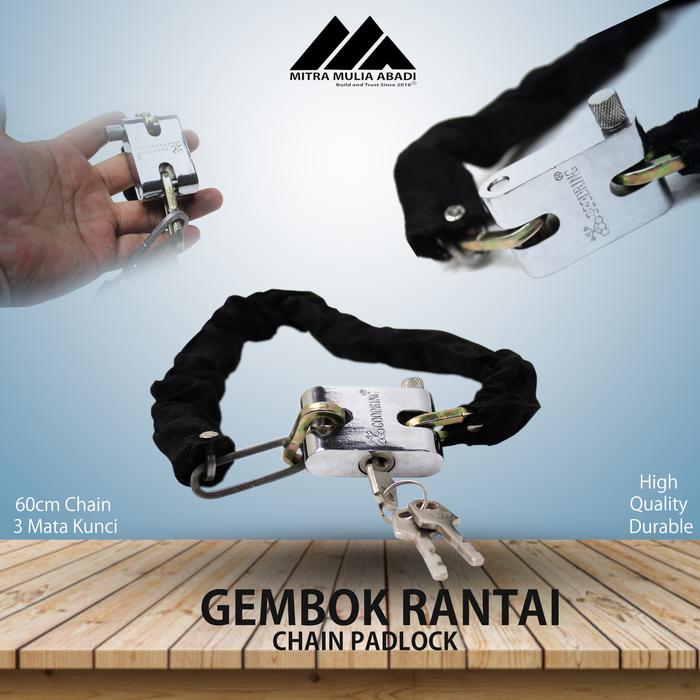 Jual Gembok Rantai 60cm/Gembok Sepeda/Motor/Helm/Gerbang rumah - Kota ...