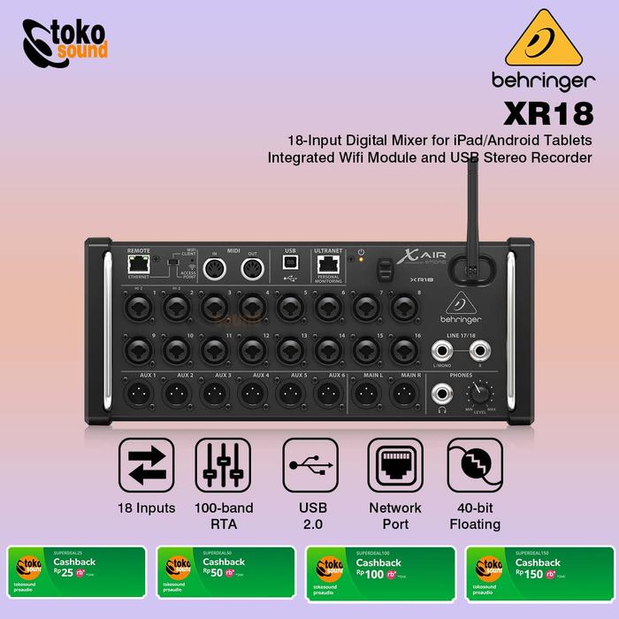 Jual Behringer X Air XR18 18 Channel Tablet-Controlled Digital Mixer - Jakarta Barat - tokosound ...
