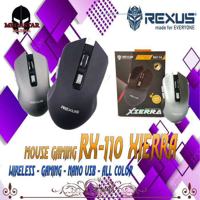 Jual REXUS RX-110 MOUSE GAMING XIERRA WIRELESS ( BLACK ) - Kota ...