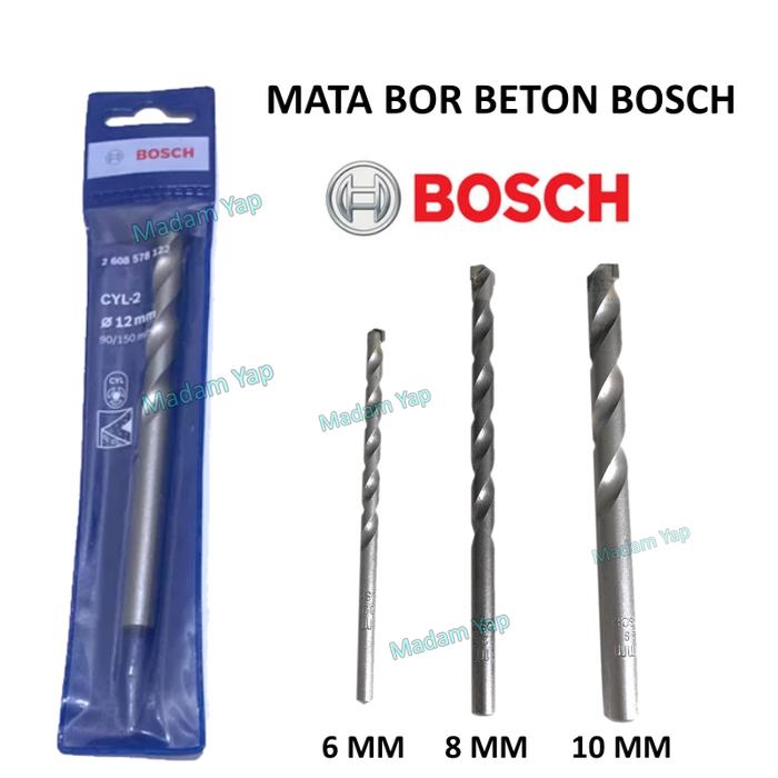Jual Mata Bor Dinding Beton 6 8 10 MM Matabor Tembok BOSCH 6 MM 8 MM 10 ...