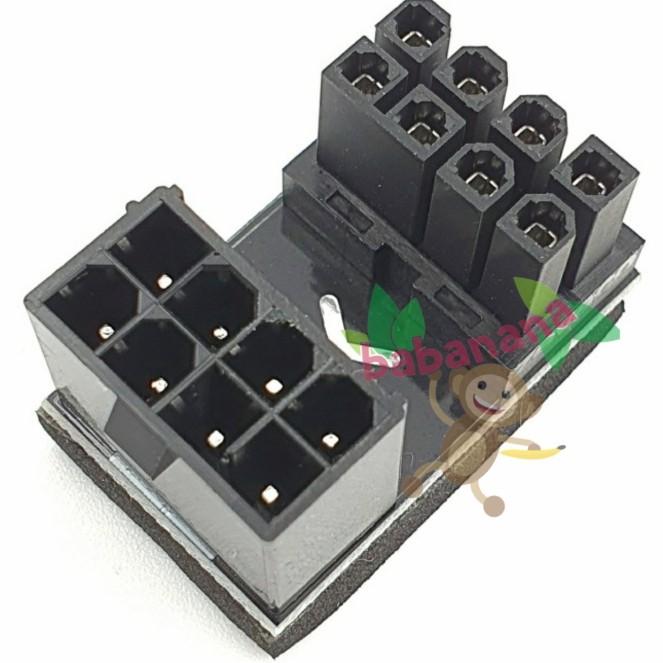 Jual PCIE 8 pin vga 180 degree adapter elbow siku socket vga 8pin ...