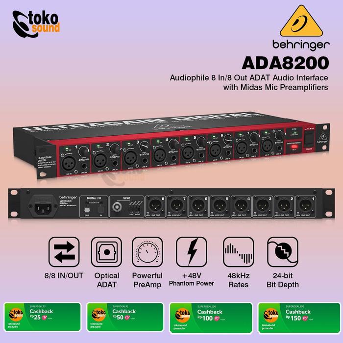 Jual Behringer ADA8200 8 Channel Microphone Preamp - Jakarta Barat ...