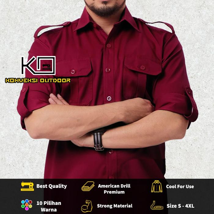 Jual BAJU KEMEJA PDL OUTDOOR INDOOR LENGAN PANJANG Seragam PDH Dinas ...