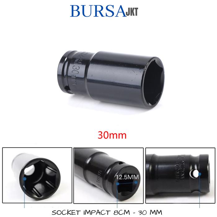 Jual MATA SOCKET IMPACT DEEP WALL 8 CM 1/2 INCH 6 PT 30 MM - Jakarta ...