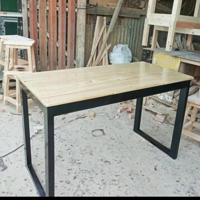 Jual Meja Kerja Model U 120 X 60 X 75 Natural Kaki Hitam Di Seller Up ...