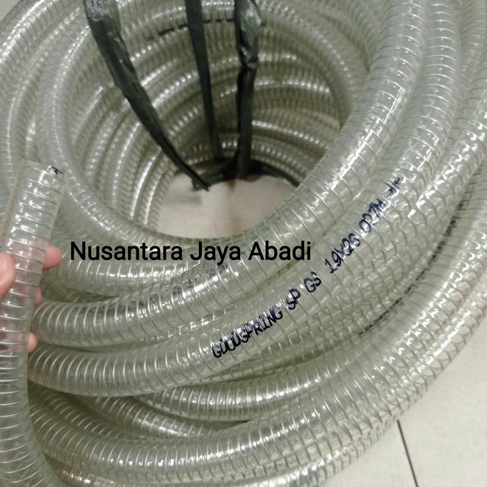 Jual Selang Kawat Spring Spiral Bening Transparan 3/4 " inch 19 x 26 mm ...