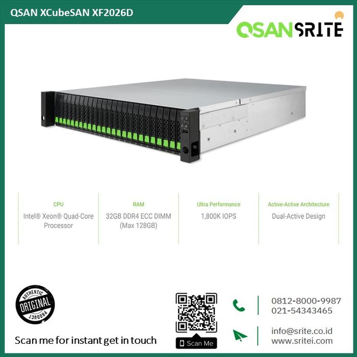 Jual QSAN SAN Storage System Rackmount 2U Intel 6 Core 64GB 26Bay ...