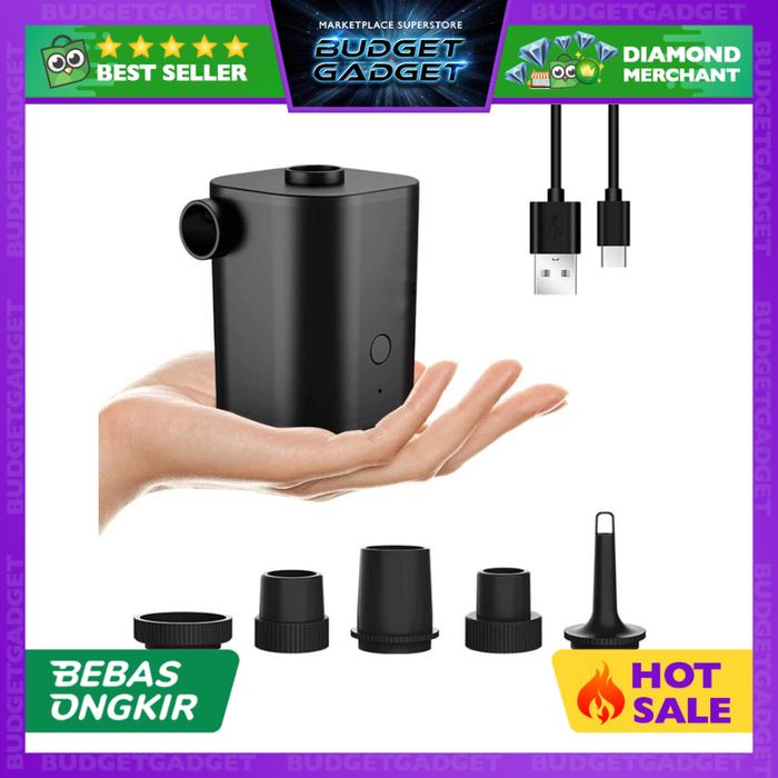 Promo KOZITECH Pompa Angin Mini 2in1 Tiup Vacuum Electric 25W ...
